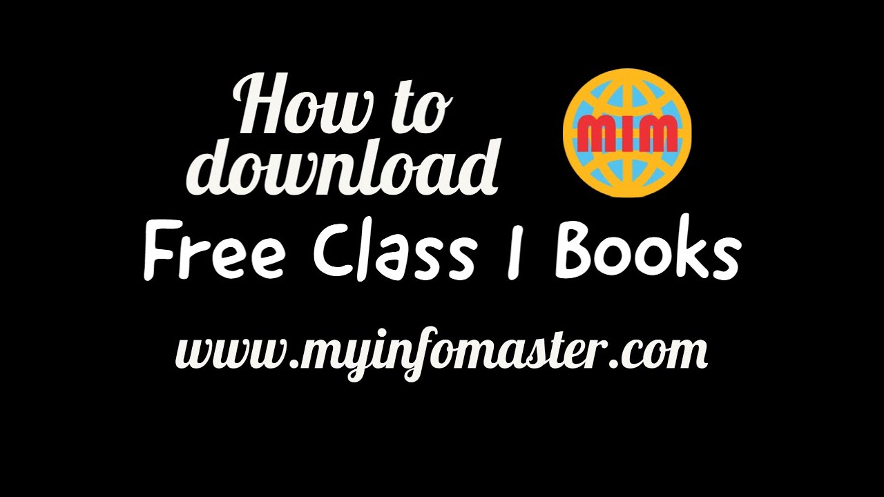 How to download Class 1 PDF Books - Free Textbooks - My Info Master