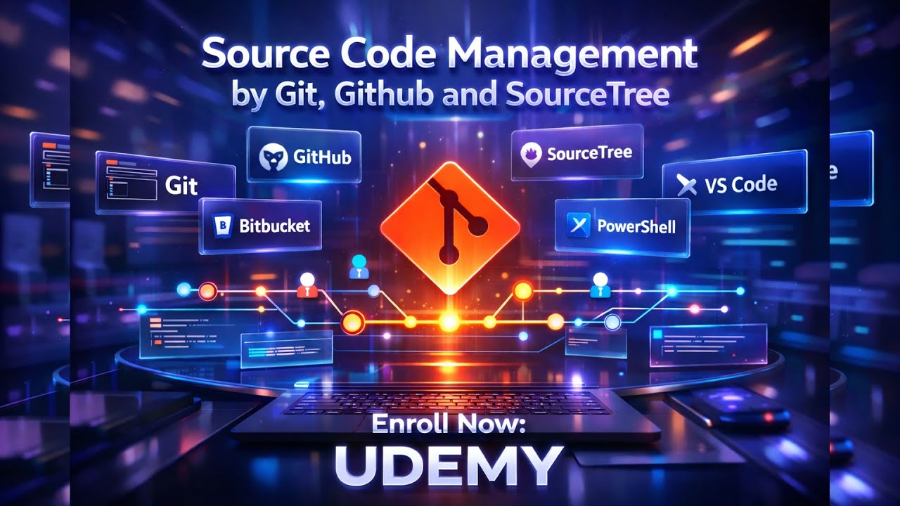 📘 Free Git & GitHub Course on Udemy | SourceTree Included 🚀