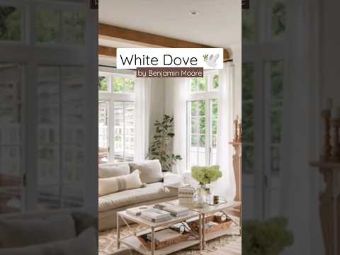 Warm White Paint Color: White Dove by Benjamin Moore 🕊️ #shorts #whitepaint #interiordesign #decor