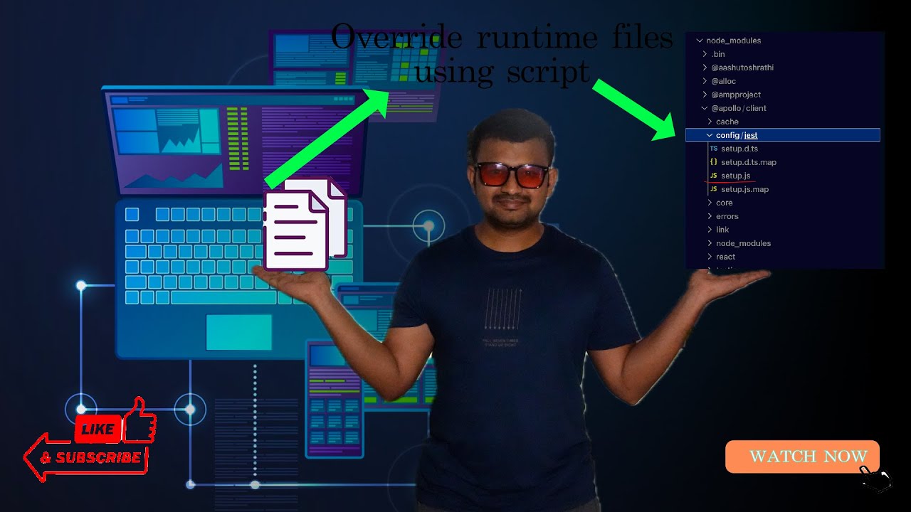 Override runtime files in node_modules using script | npm | node_moduels | #hindi  | #techabl