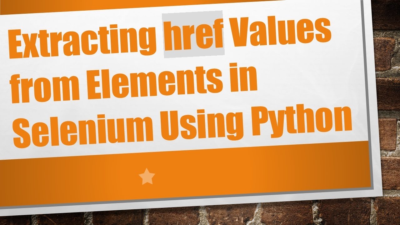Extracting href Values from Elements in Selenium Using Python