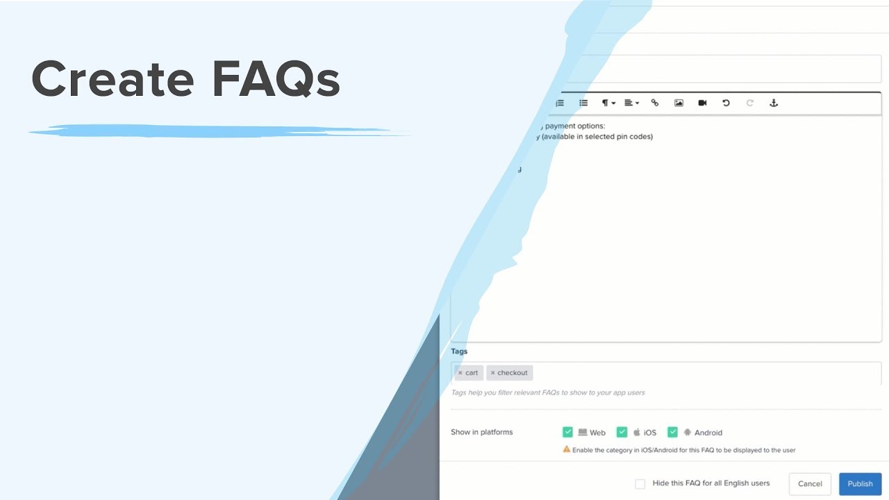 Create FAQs
