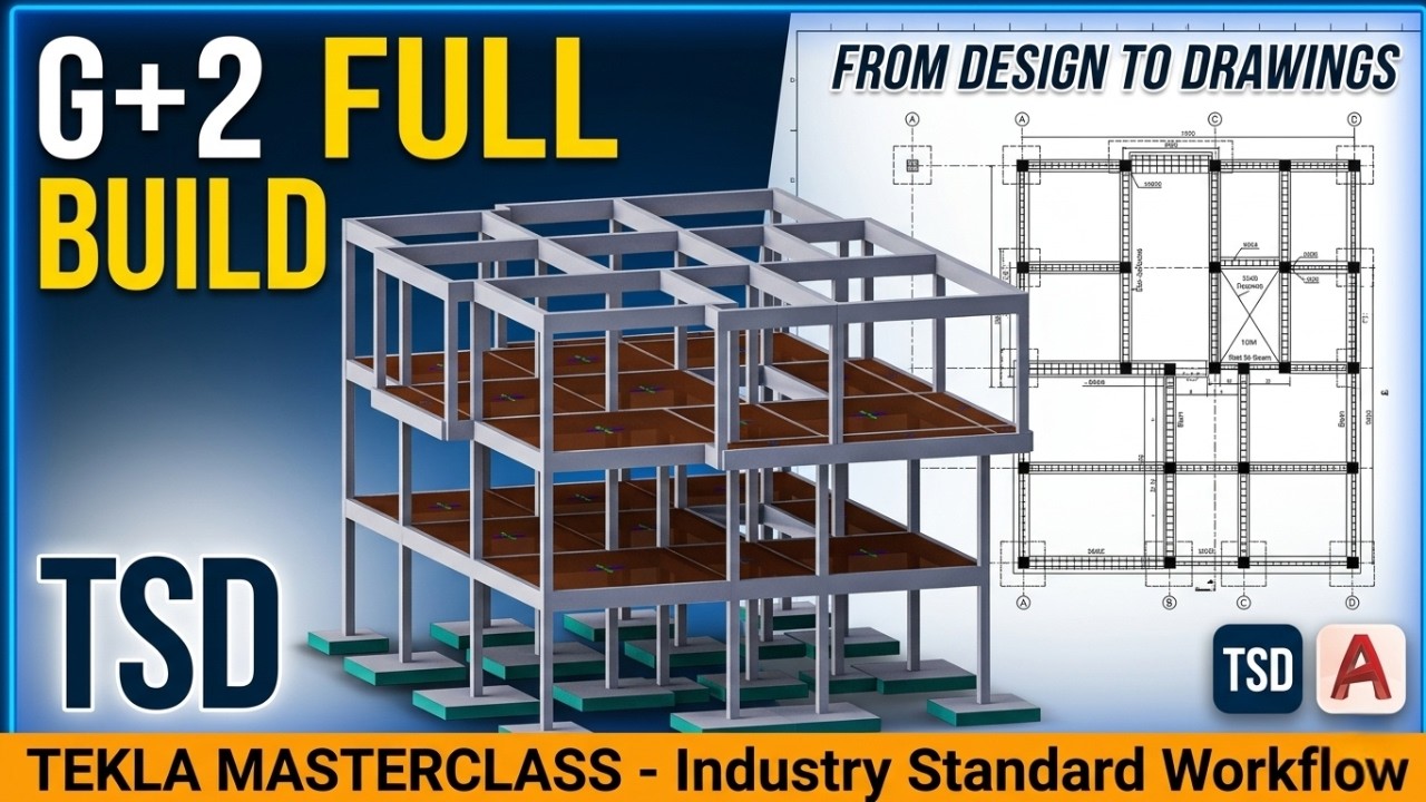 Perfect G+2 Structural Design & Drawings in TSD (Industry Standard)