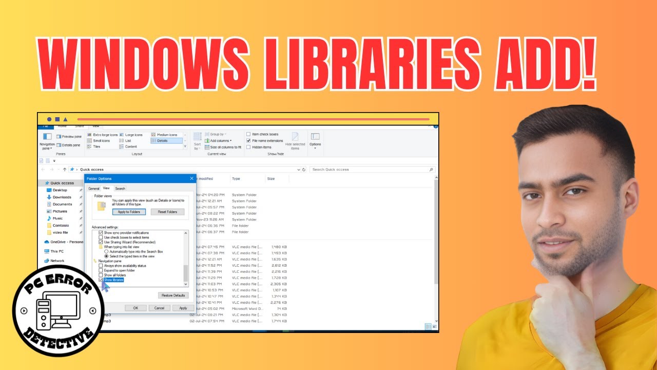 How to Add Libraries on Windows 10