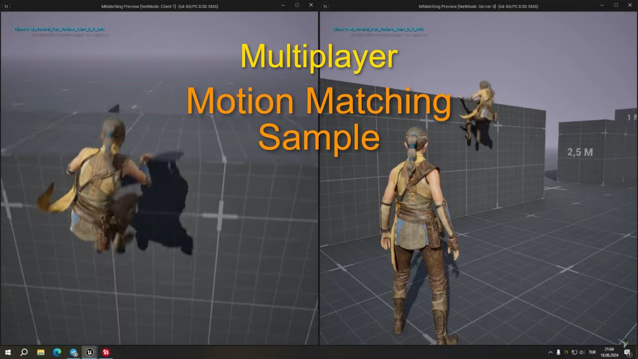 UE5 Motion Matching REPLICATED (MULTIPLAYER) Download on Github