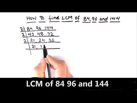 How to find LCM of 84 96 and 144 / Finding lcm of 84 96 &144 by prime factorization/ how to find lcm