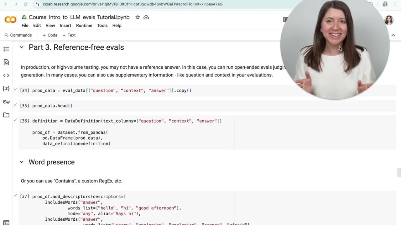 2.3. Tutorial on LLM evaluation methods: Reference-free evals.