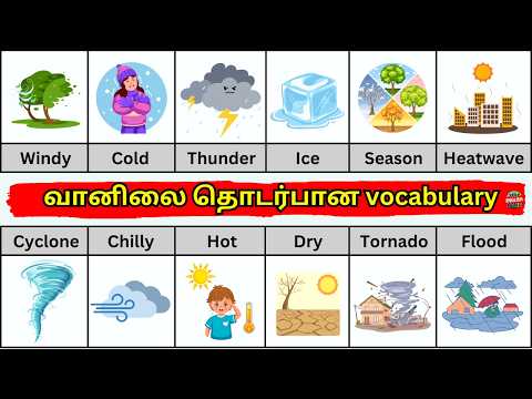 Weather Related English Words in Tamil | Daily English Words | Learn Vocabulary Through Tamil