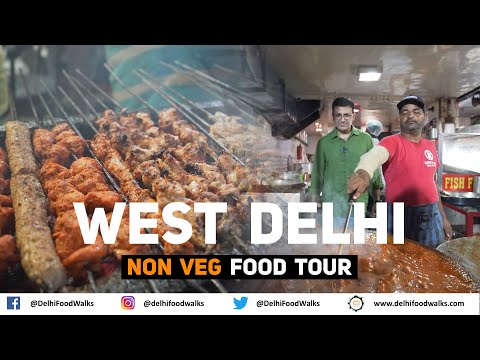 Flavours of PESHAWAR in WEST DELHI I Pure Non Veg Food Tour - Liver Daana, Chicken in Brain Curry