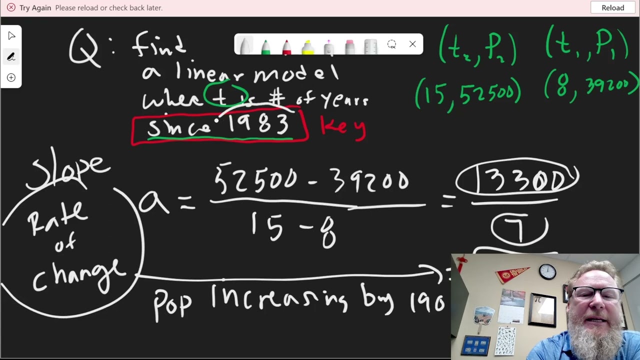 Linear Modeling: Population Growth