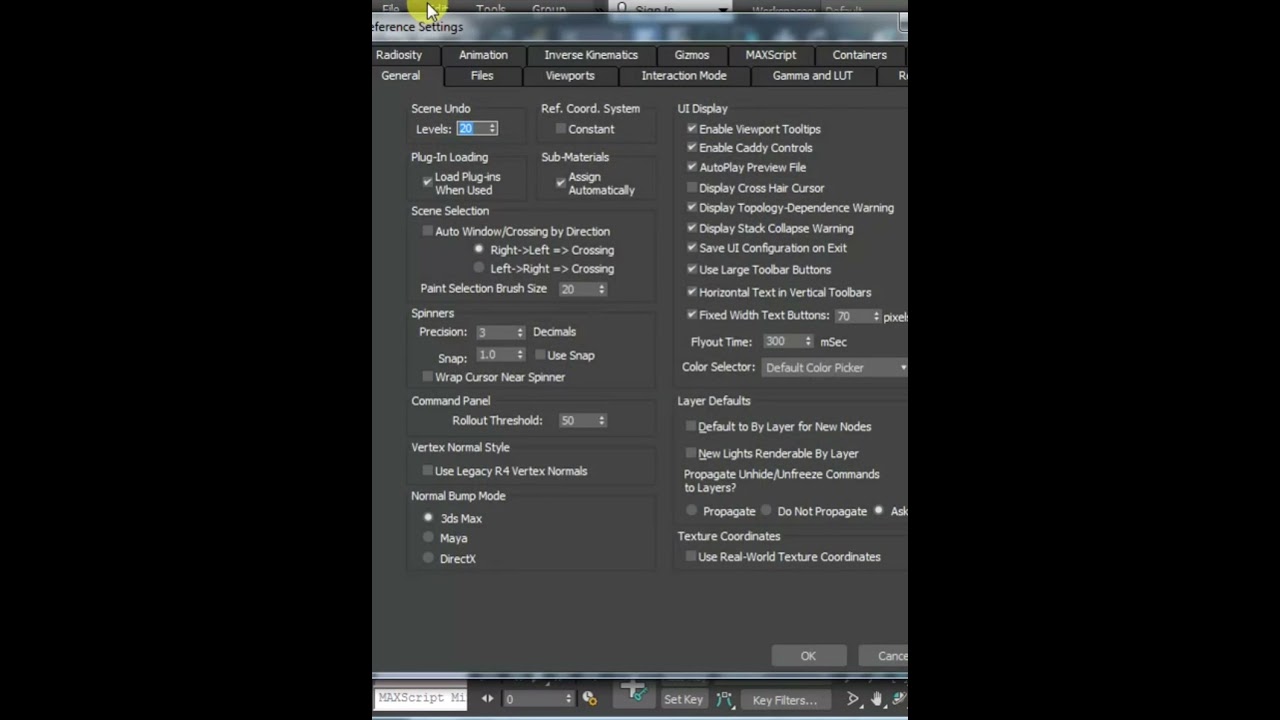 How to Increase and Decrease Undo Amount in 3ds Max