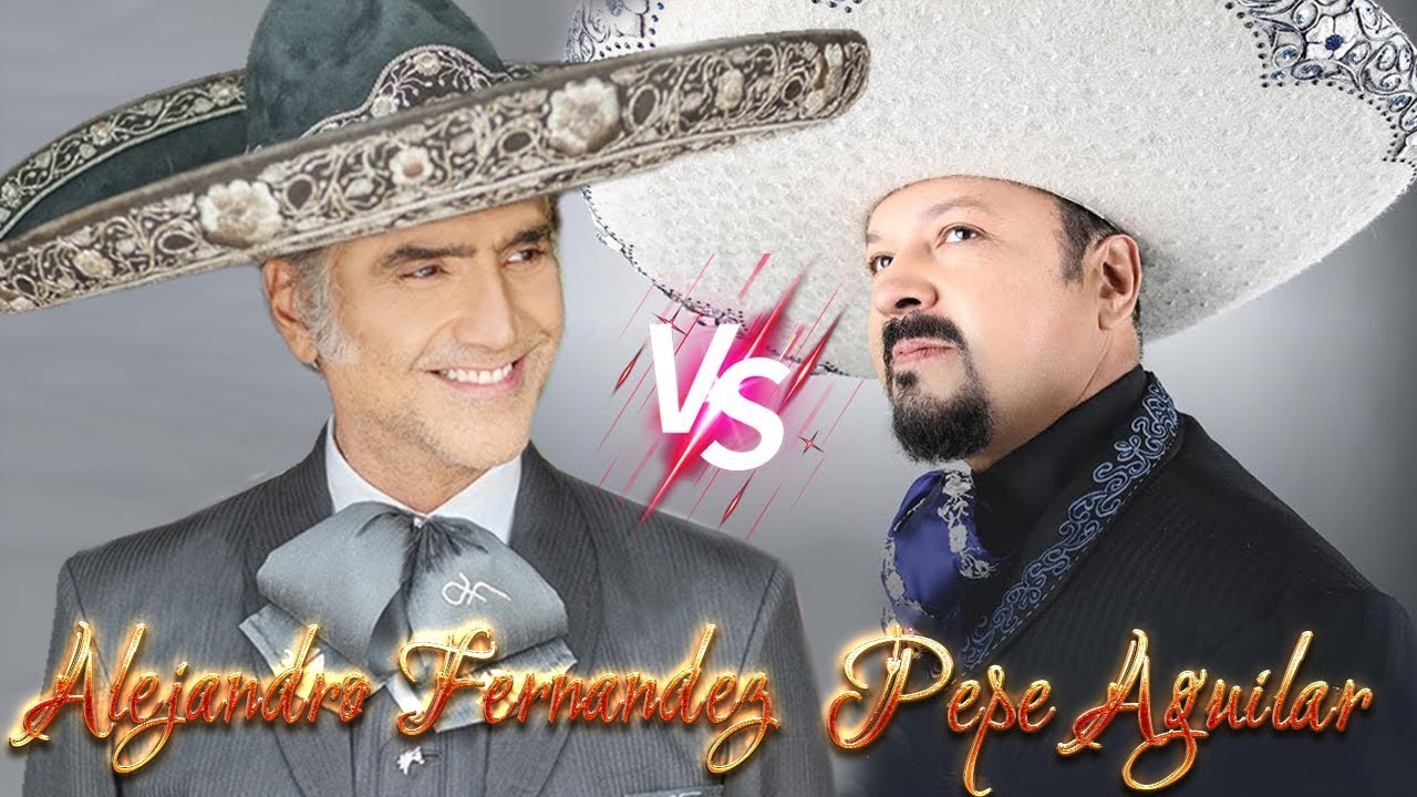 ALEJANDRO FERNANDEZ Y PEPE AGUILAR EXITOS ROMANTICOS CON MARIACHI- SUS MEJORES CANCIONES ROMANTICOS