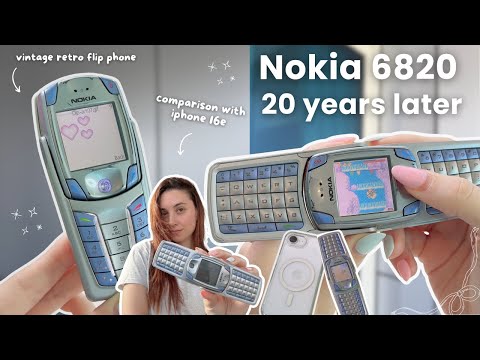 Nokia 6820 ๐ธโณretro flip phone 20 years later, aesthetic overview & iPhone 16e comparison
