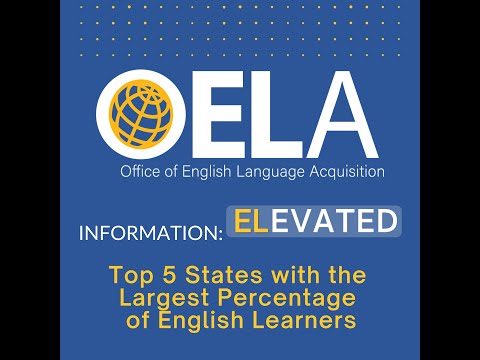 Information ELevated - Top 5 States with the Largest Percentage of English Learners: SY 2017β18