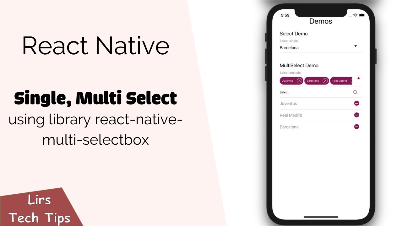 React Native:  Single, Multi Select (using library react-native-multi-selectbox)