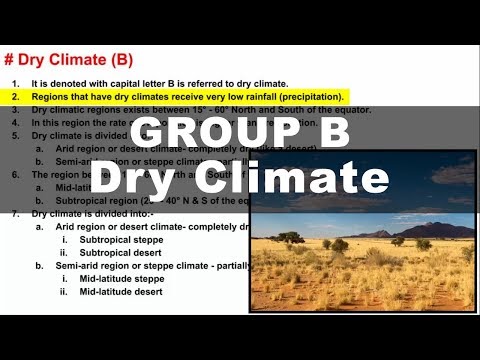 Dry Climate Video Lecture - Humanities/Arts