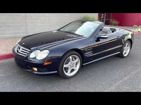 2005 Mercedes Benz SL55 AMG Capri Blue Exterior/Interior Walk Around for sale Cascio Motors