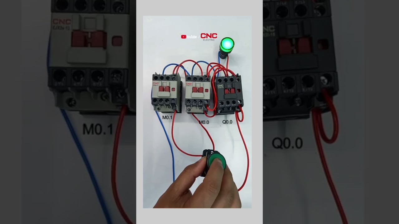 Single normally open push button ON/OFF logic@CNCElectric1988