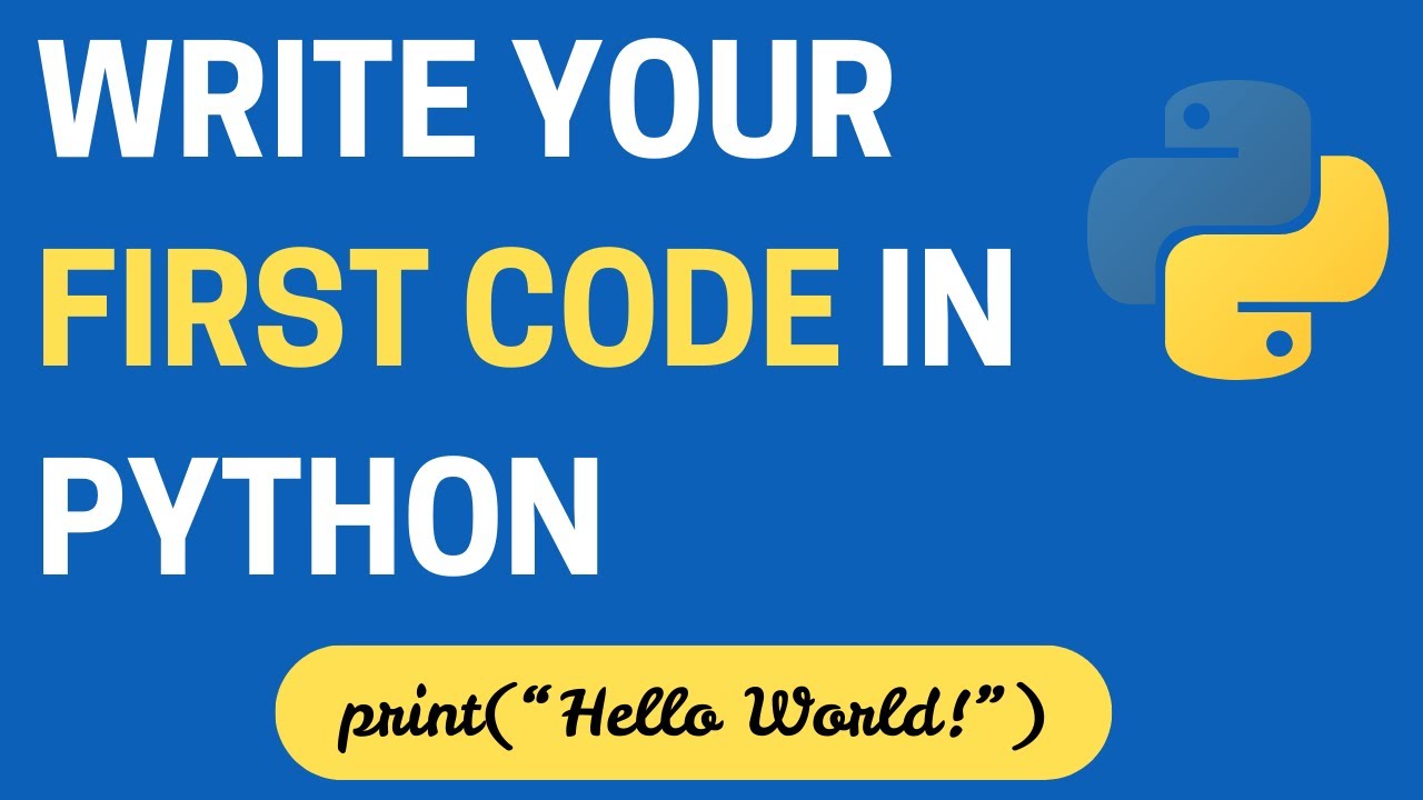 03. Write Your First Python Program with Jupyter Notebook!