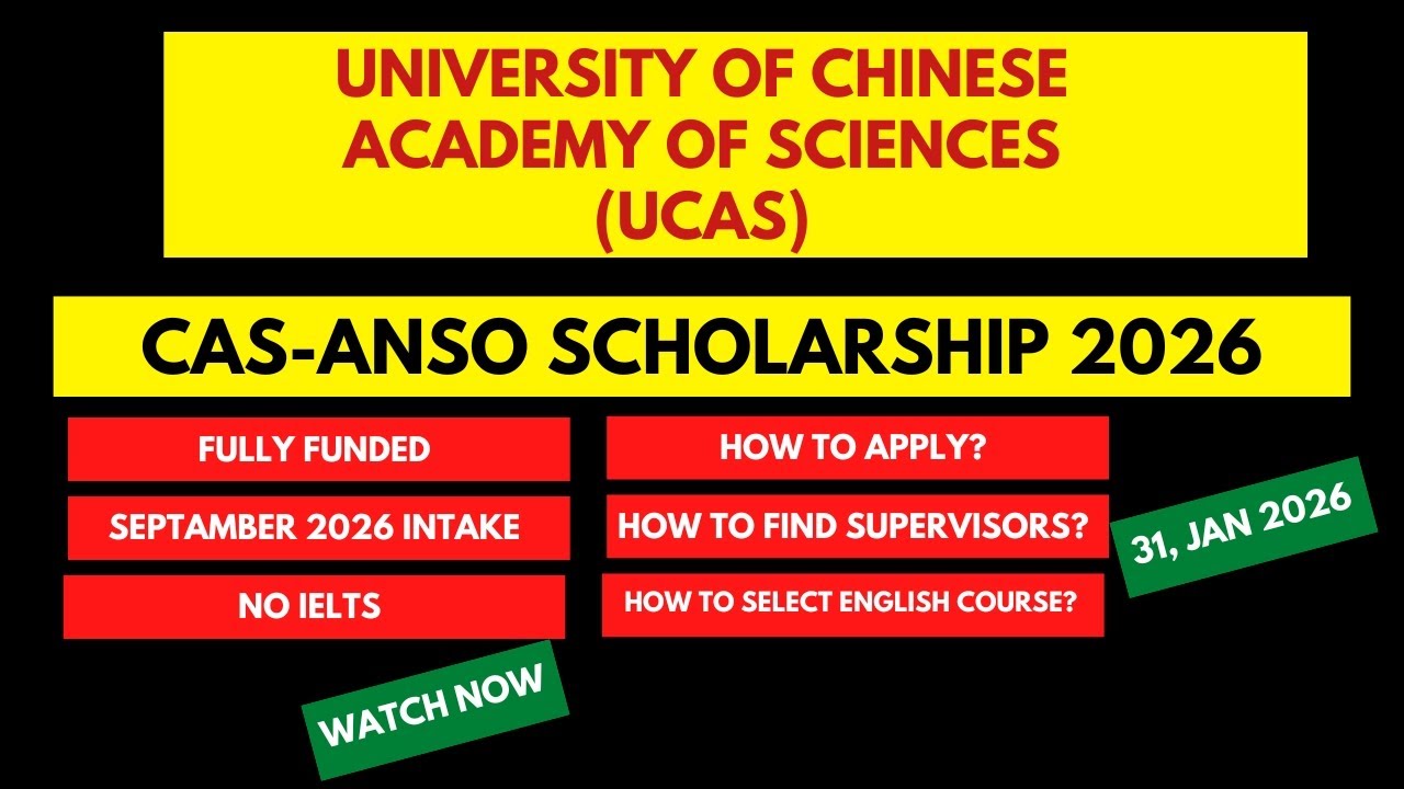 How to Apply for UCAS under CAS–ANSO Scholarship 2026 | Find Programs, Supervisors & English-Taught