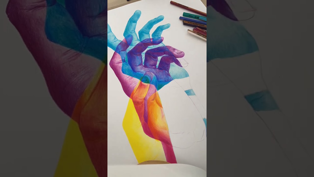 How to make RGB light reactive art 🫶🏼✨ #artprocess #howtodraw #lightart #creativetutorial #rgb