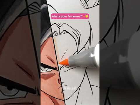 Drawing ✨Goku Ultra Instinct✨ in 1 hour vs. 10 hours (Part-2)😳 #shorts