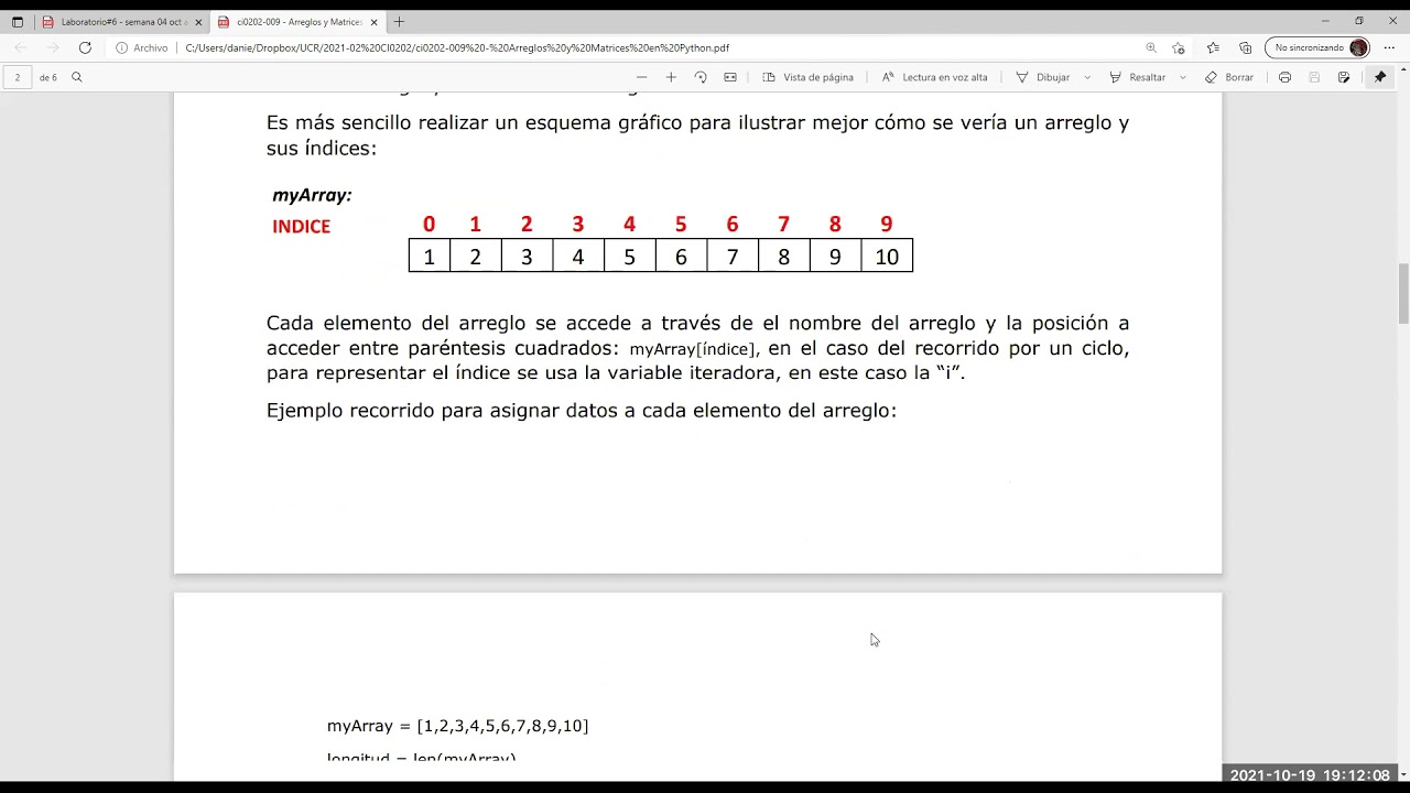 Lección en vivo 08 - Arreglos en Python, ejemplos
