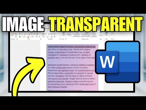 How To Make Background Image Transparent in Microsoft Word