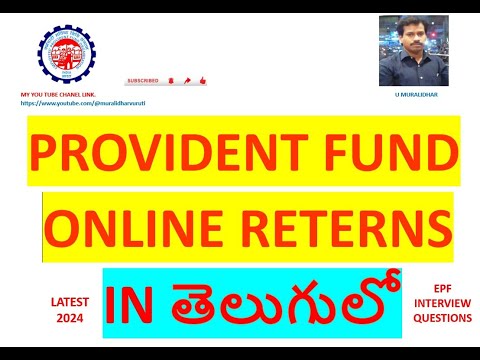 PROVIDENT FUND ONLINE RETURNS IN TELUGU | PF RETURN FILING IN TELUGU |