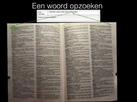 opzoeken in een woordenboek