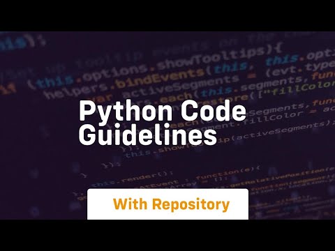 python code guidelines