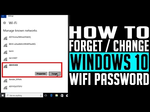 Forget Wifi Network Windows 10 | How To Change Wifi Password In Windows 10