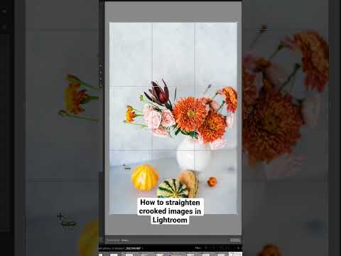 How To Straighten Crooked Photos In Adobe Lightroom #shorts