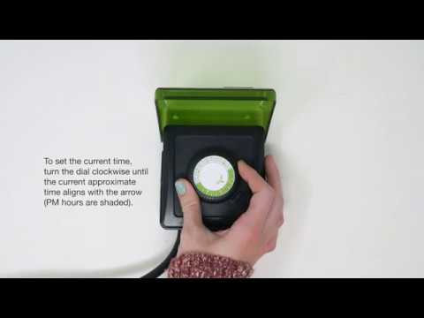 Woods 50011 Outdoor 24 Hour Plug in Mechanical Timer with 2 Grounded Outlets