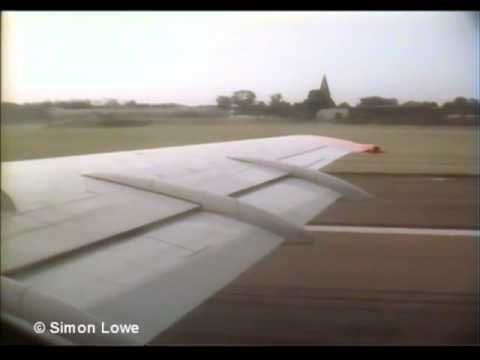 Dan-Air London BAC One Eleven Take-off (wing view)