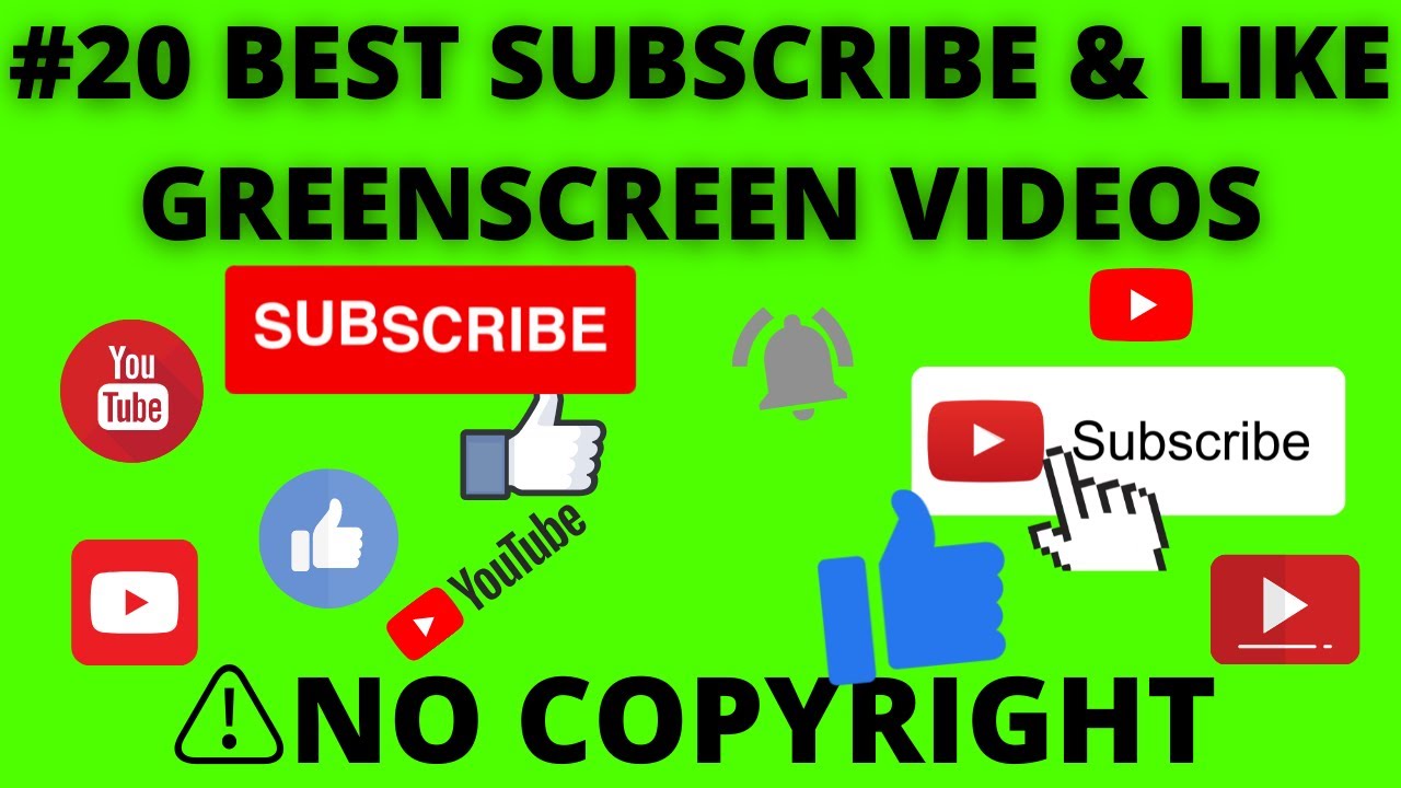 Top 20 Best Subscribe and Like Green screen videos || Subscribe green screen || Subscribe animation
