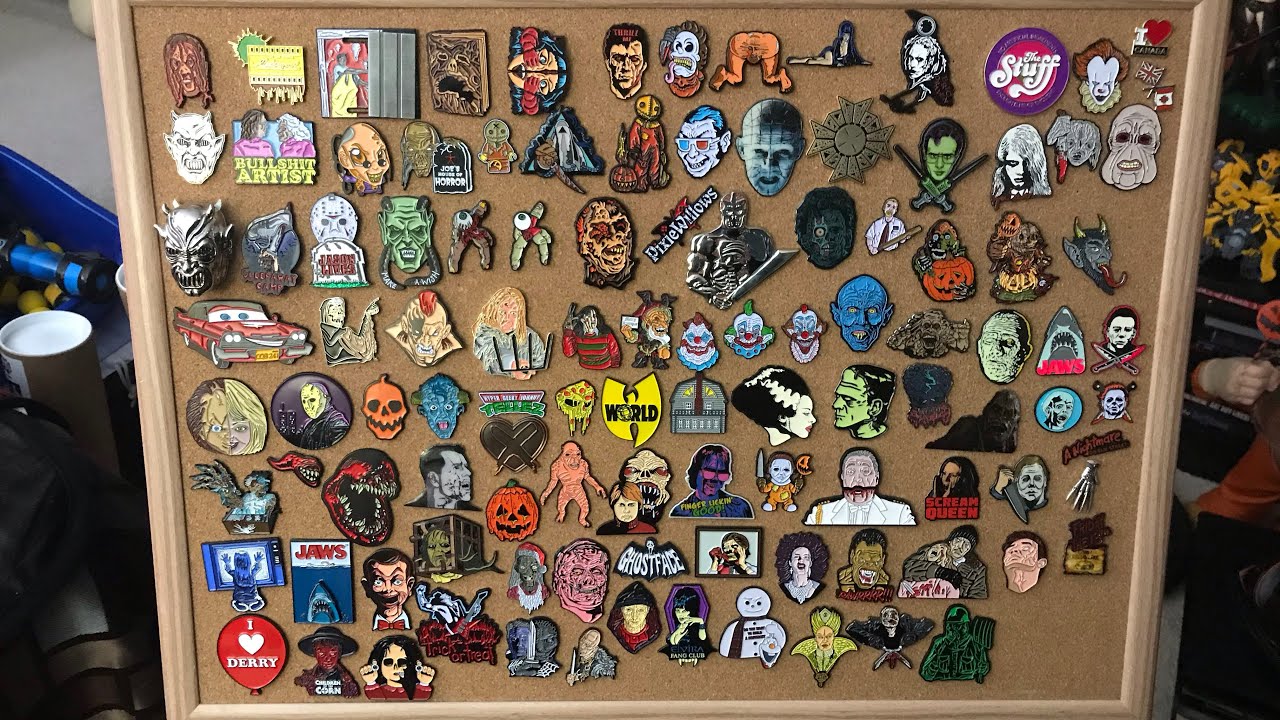 My Entire Horror Enamel Pin Collection !!!!!