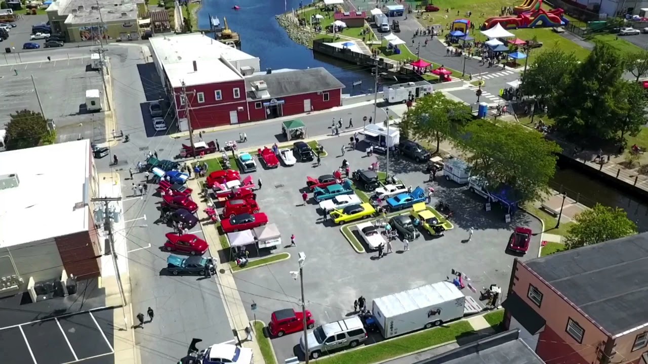 Milford Delaware riverwalk 2017 drone daytime