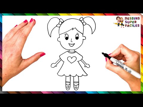 Comment Dessiner une Fille Étape par Étape 👧 Dessin Facile de Fille