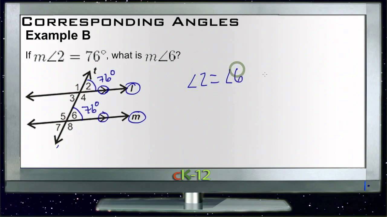 Corresponding Angles: Examples (Basic Geometry Concepts)