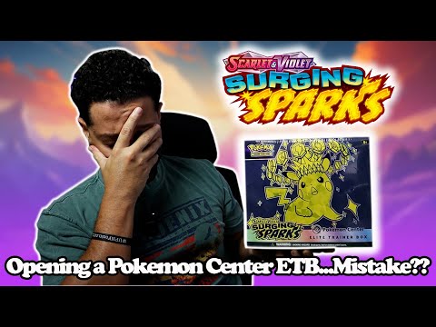 OPENING A POKEMON CENTER SURGING SPARKS ETB!| Are the pull rates THAT bad??