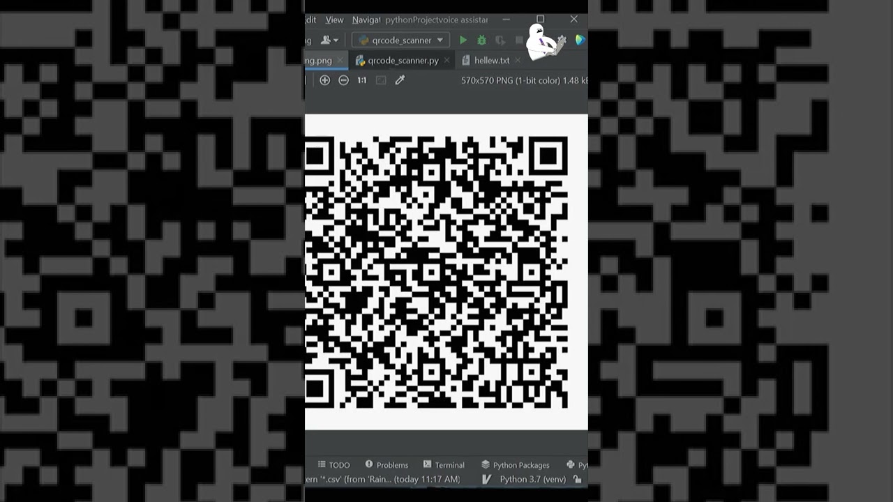 Python QR code Scanner in 3 lines of code #shorts #python