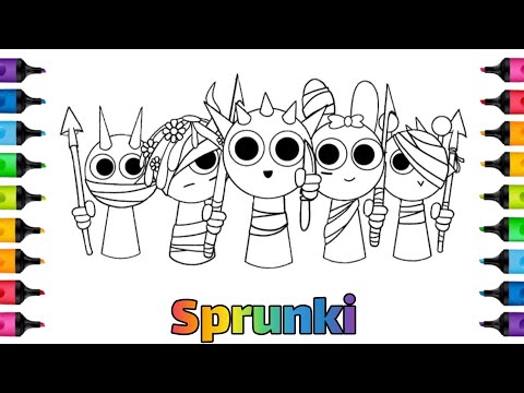 Incredibox Sprunki New Big Coloring Pages | drawing & coloring #satisfying #art