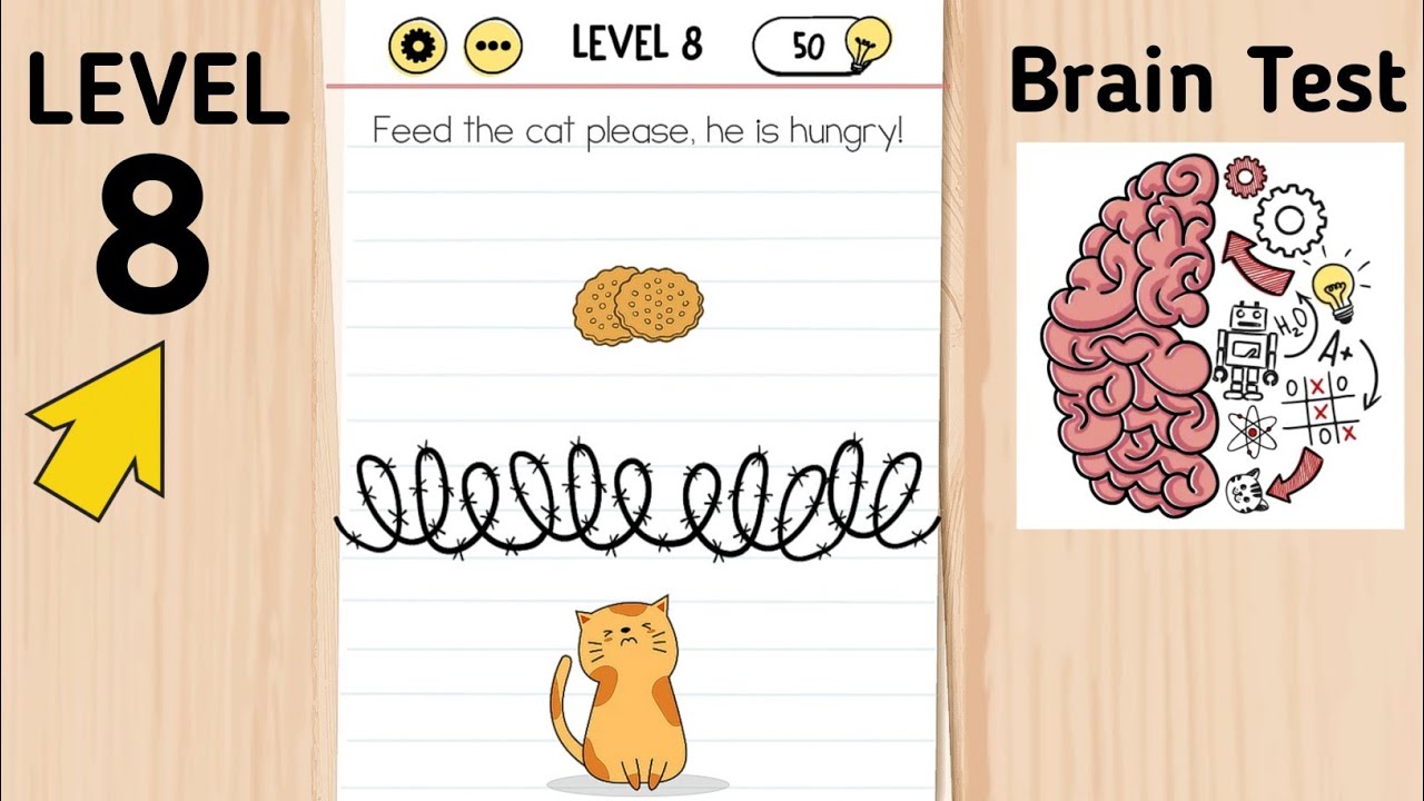 Brain Test Level 8 Faced The Cat Please, He is Hungry!