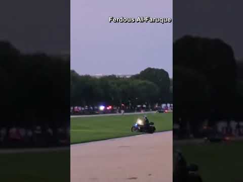 Driver speeds through National Mall in DC narrowly avoiding crowds