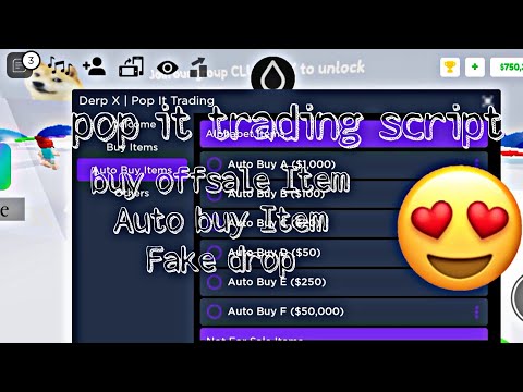 Pop It trading Script | hydrogen,Fluxus,Arceusx