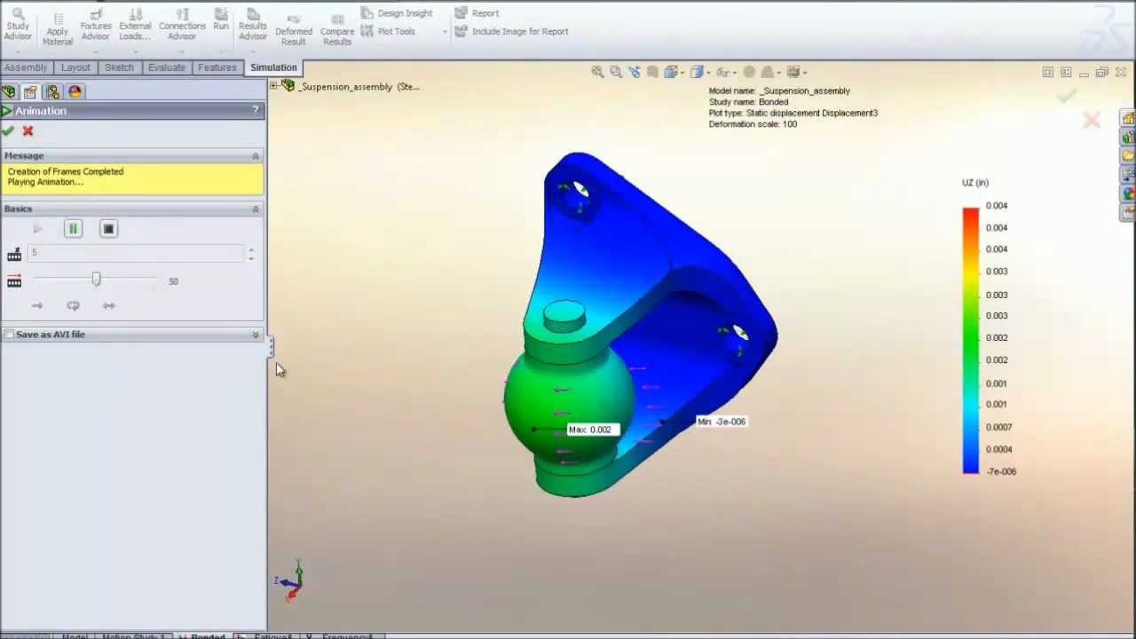 SOLIDWORKS Simulation - Default Simulation Options & Post Processing