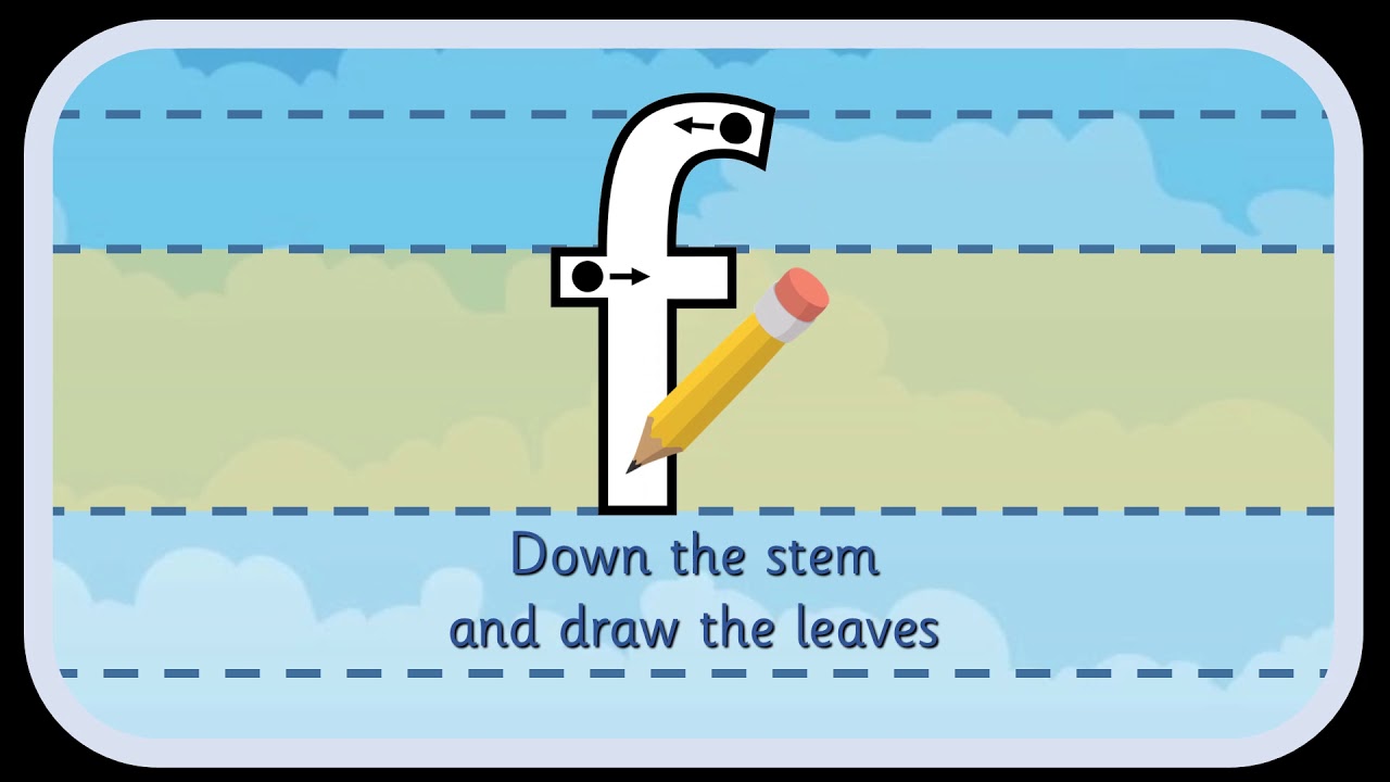 'f' letter formation