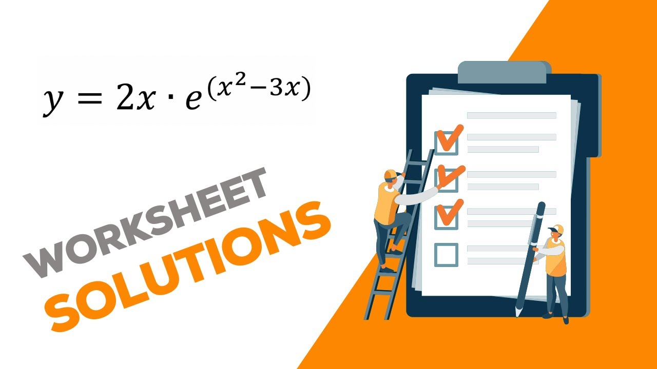 5 Exponential Function Differentiation Problems [worksheet solutions]