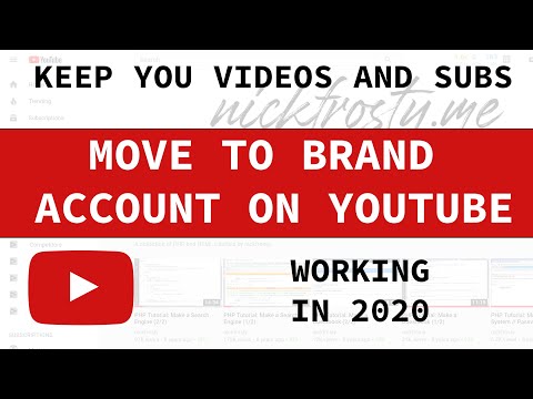 Move to Brand Account YouTube | How to Move YouTube Channel to Brand Account 2020